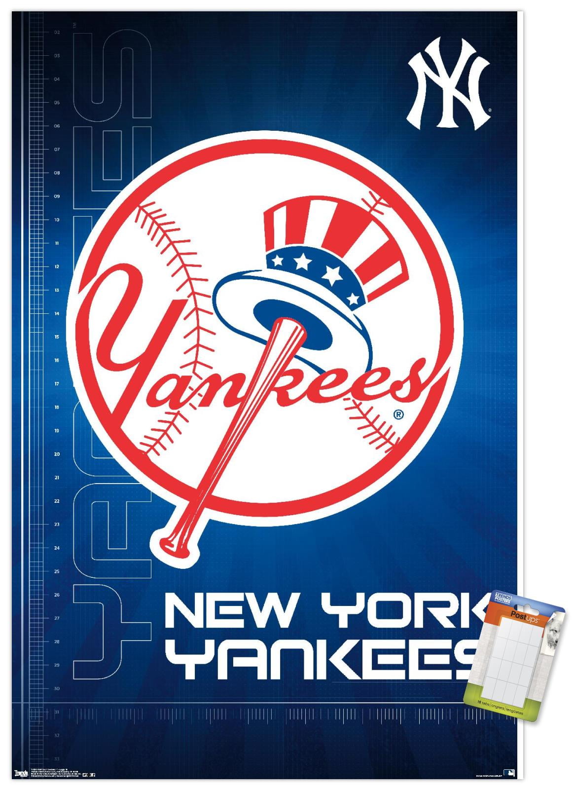 MLB New York Yankees - Logo 16 Wall Poster, 22.375" x 34" - Walmart.com