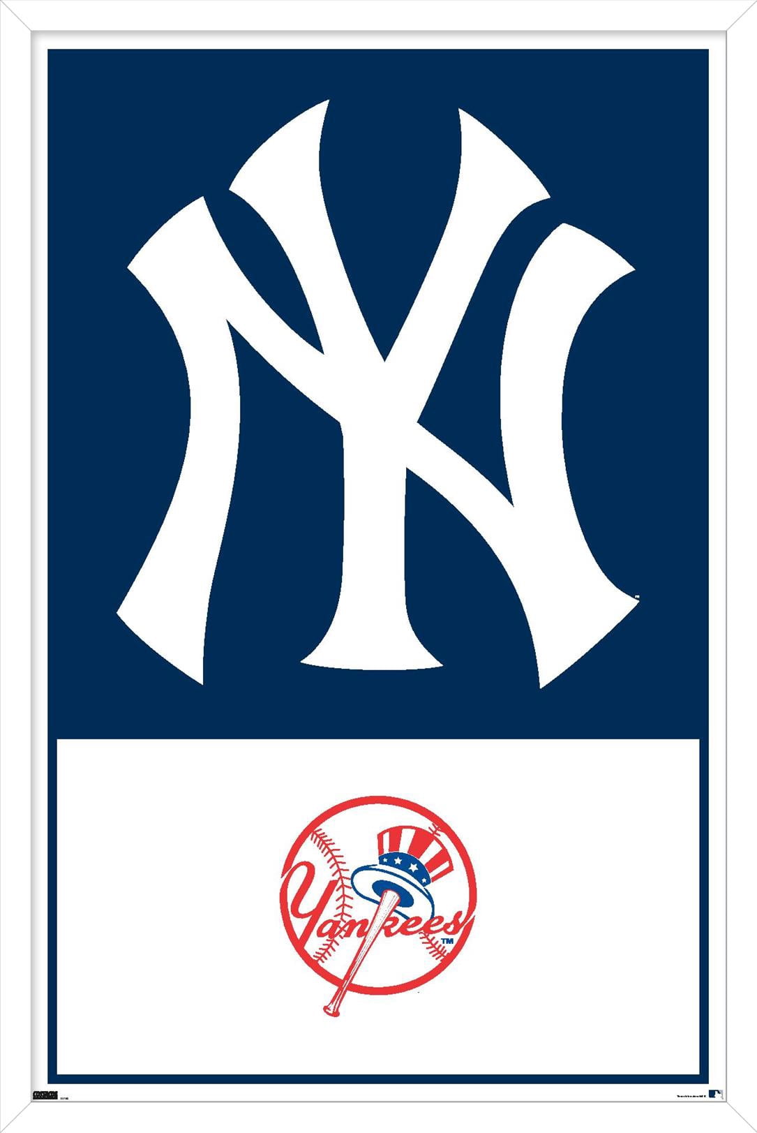MLB New York Yankees - Logo 22 Wall Poster, 22.375" x 34" Framed ...