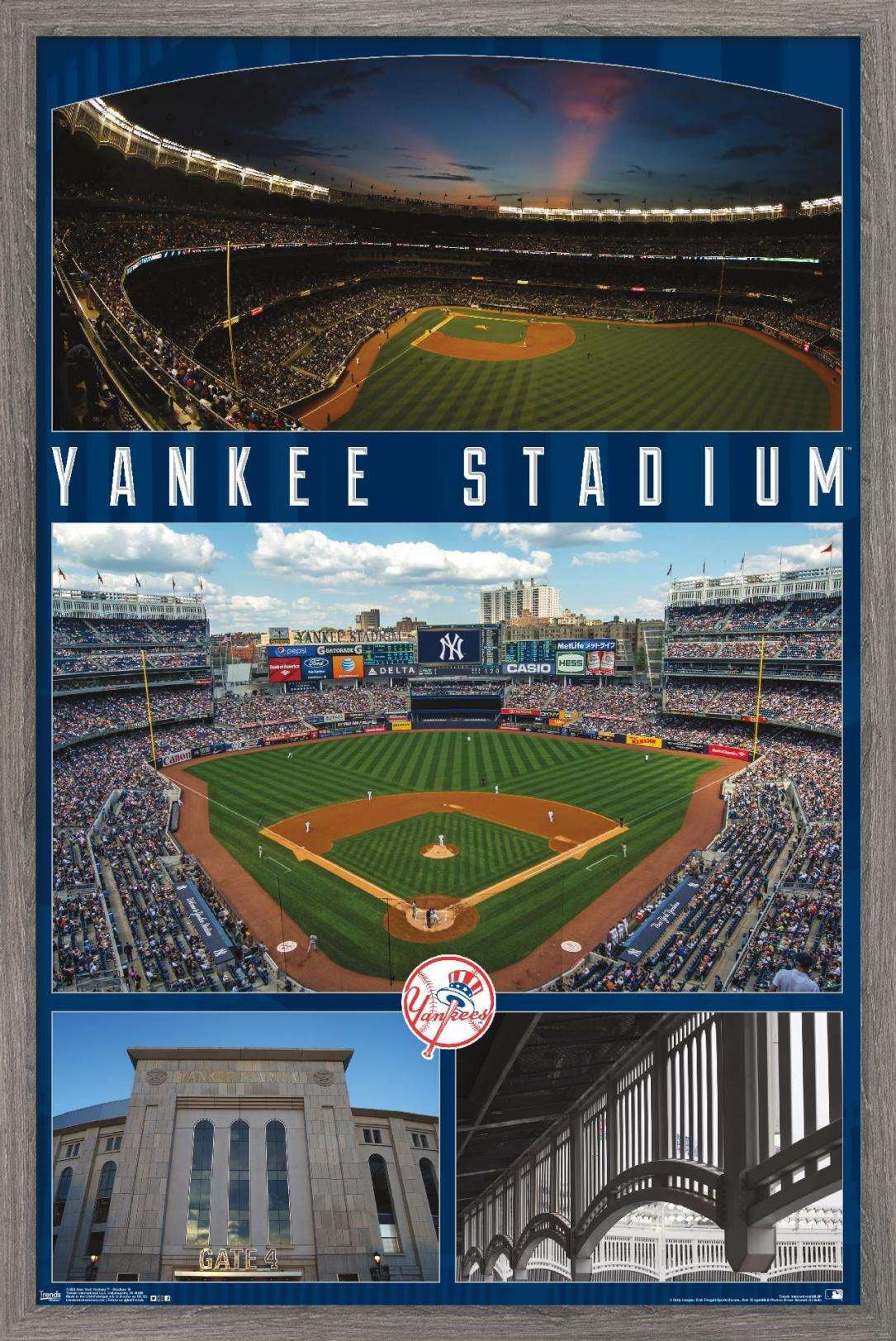 MLB New York Yankees - Stadium 16 Wall Poster, 22.375" x 34", Framed ...