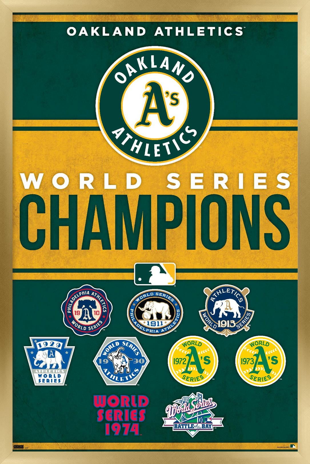 MLB Oakland Athletics - Champions 23 Wall Poster, 14.725" x 22.375" Framed - Walmart.com