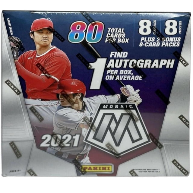 MLB Panini 2021 Mosaic Baseball Trading Card MEGA Box (12 Packs, 1 ...
