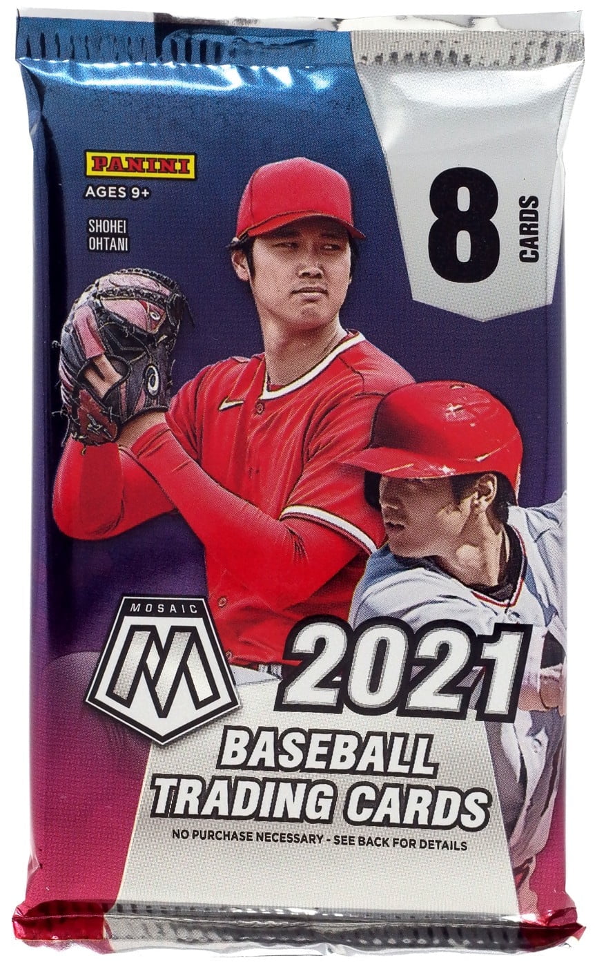 Panini MLB 2021 Mosaic Baseball Trading Card Mega Box, 8 Cards ...