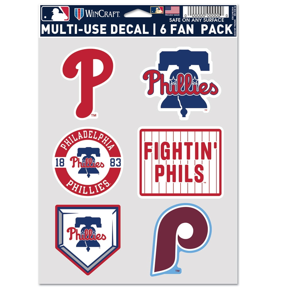 MLB Philadelphia Phillie Prime 5" x 7.75" Six Pack Decal - Walmart.com