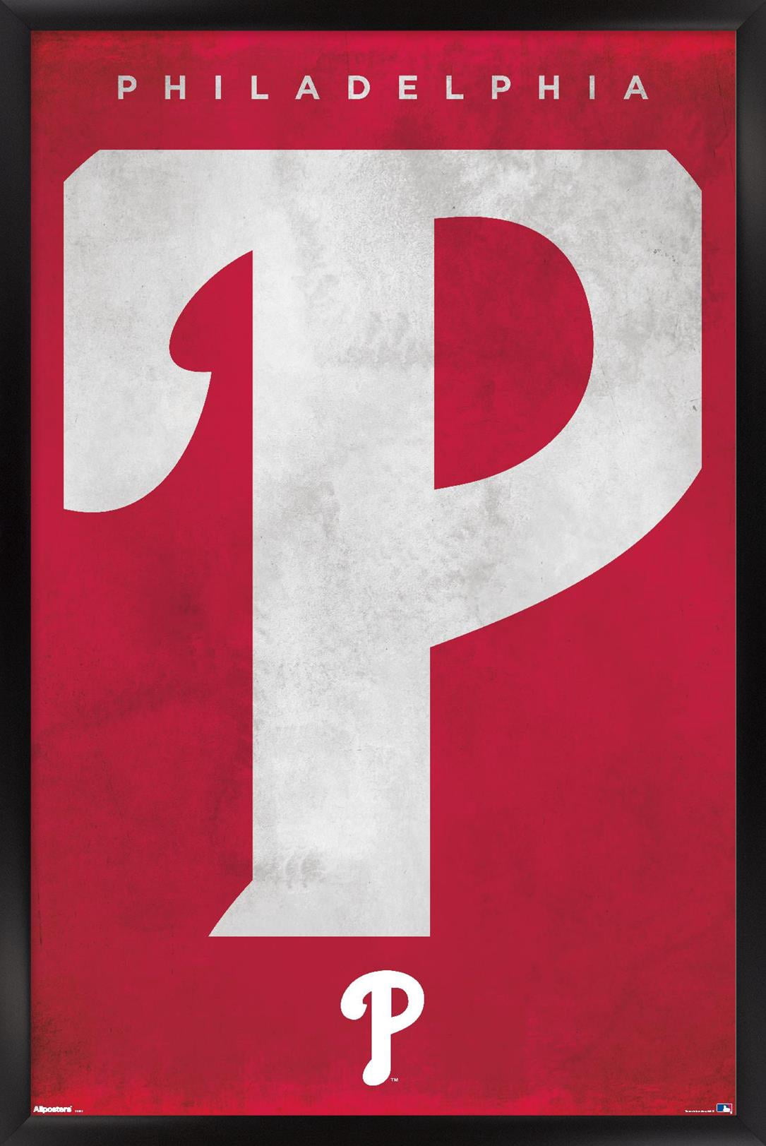 MLB Philadelphia Phillies - Logo 25 Wall Poster, 22.375" x 34" Framed ...