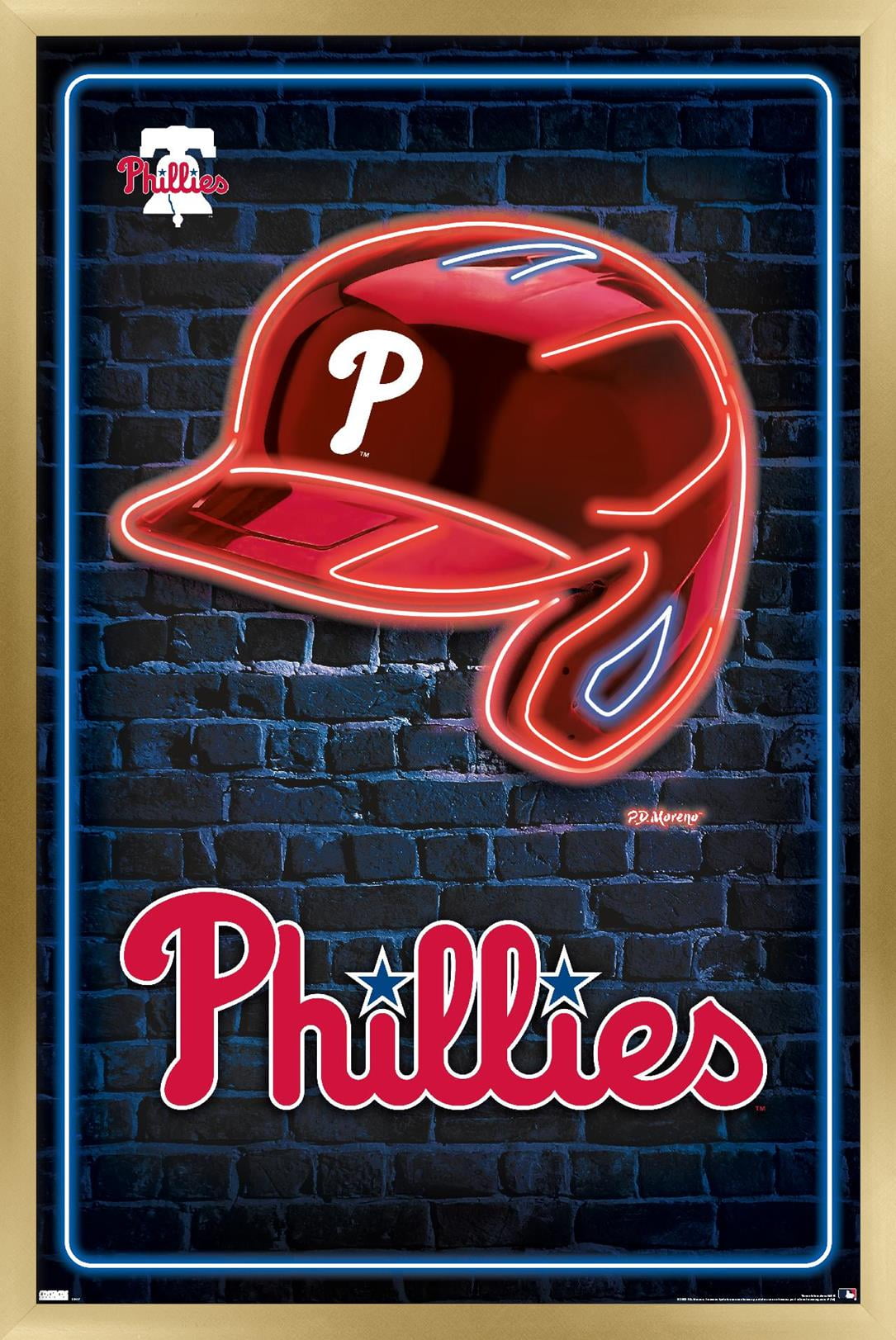 MLB Philadelphia Phillies - Neon Helmet 23 Wall Poster, 22.375" x 34 ...