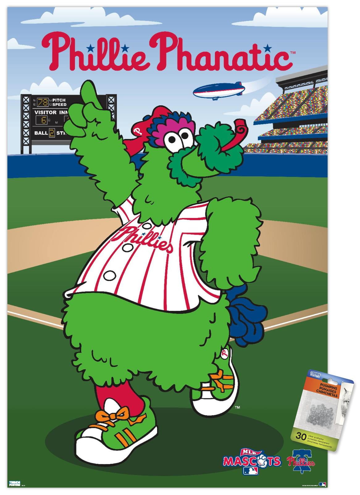 MLB Philadelphia Phillies - Phillie Phanatic Wall Poster with Push Pins ...