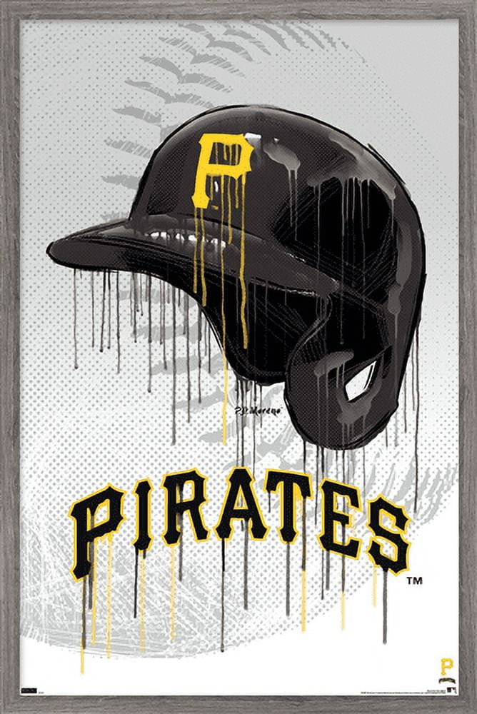 MLB Pittsburgh Pirates - Drip Helmet 22 Wall Poster, 22.375" x 34 ...