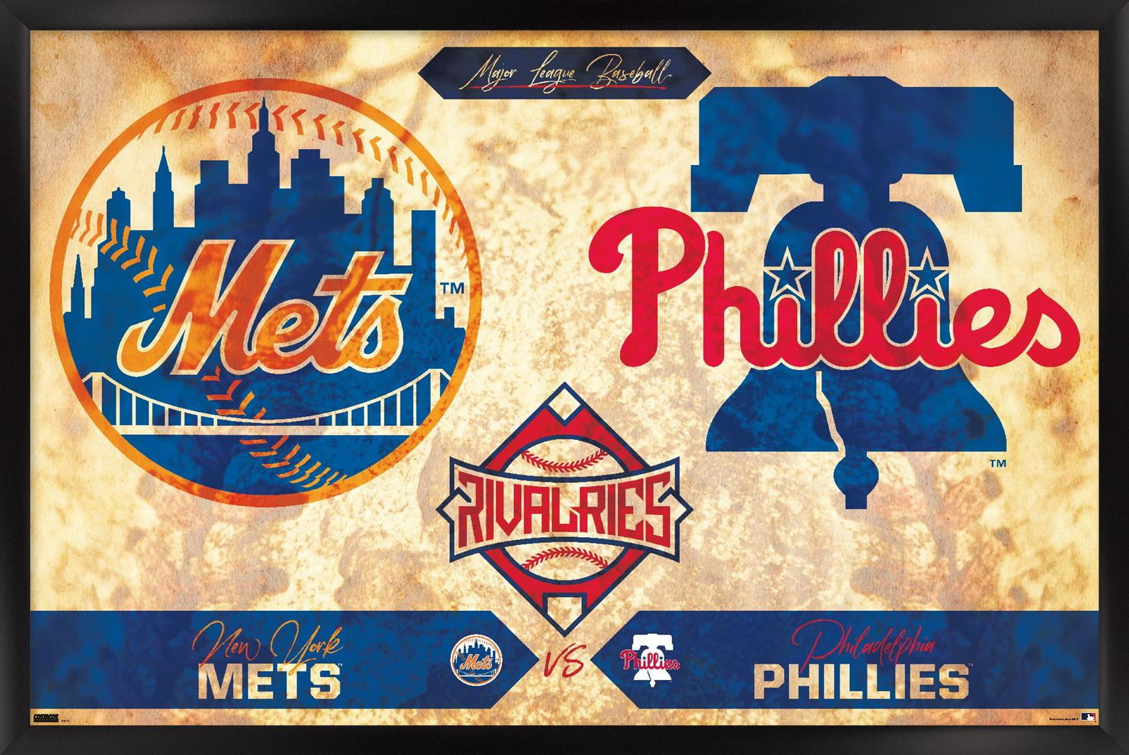 MLB Rivalries - New York Mets vs Philadelphia Phillies Wall Poster, 22. ...