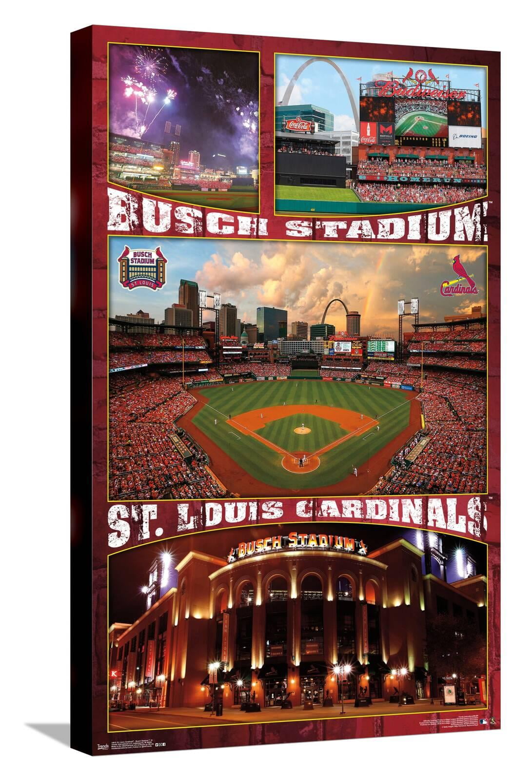 MLB St. Louis Cardinals - Busch Stadium 16 Canvas Wall Poster, 14.725" x 22.375" - Walmart.com