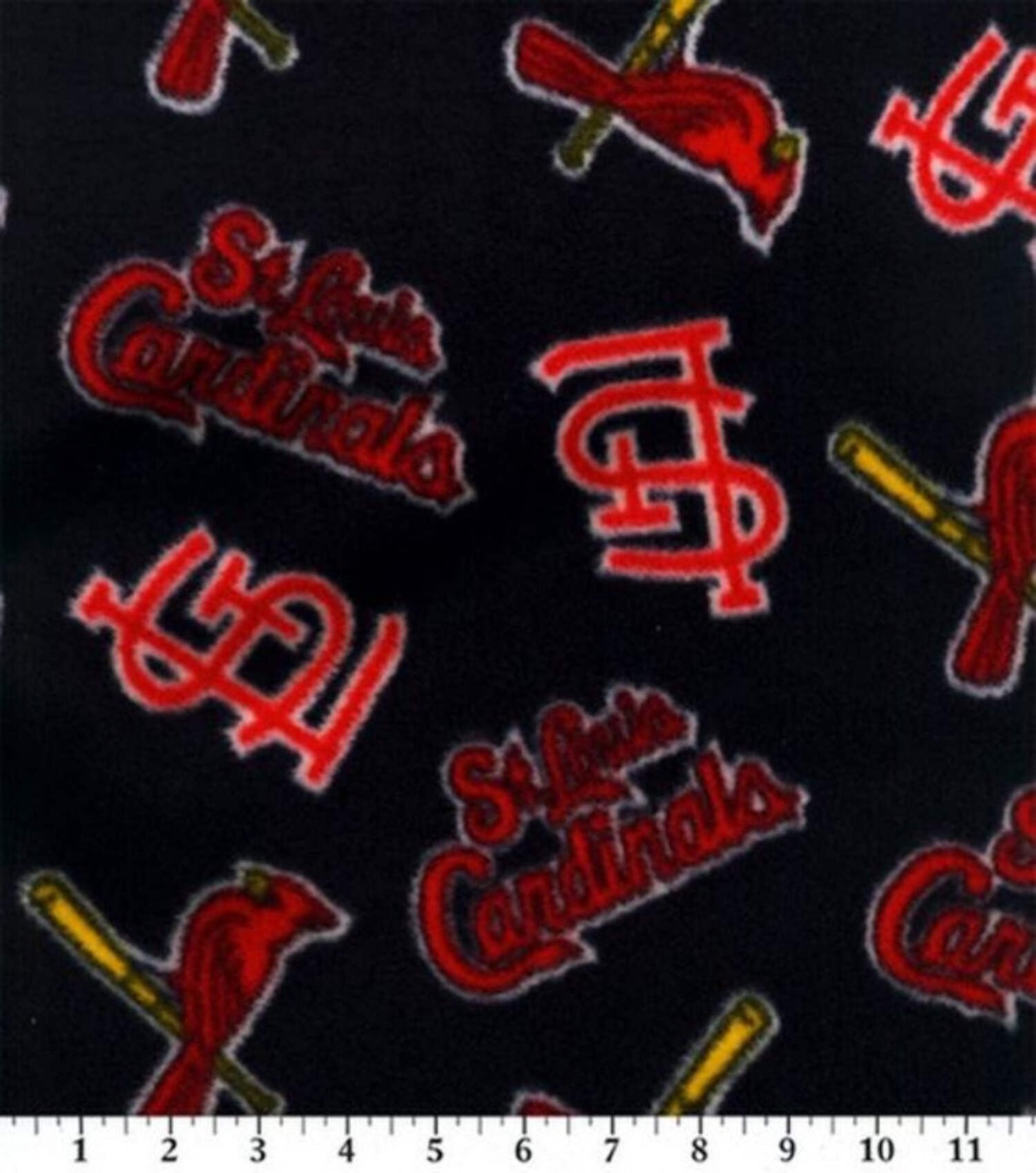 MLB St Louis Cardinals Fleece Fabric, per Yard - Walmart.com