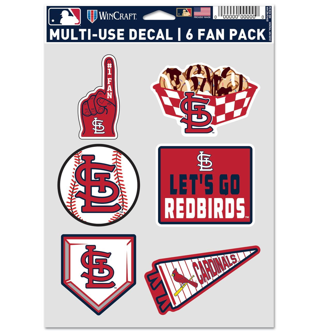 MLB St Louis Cardinals Team 5" x 7.75" Multi Color Vinyl Six Pack Decal ...