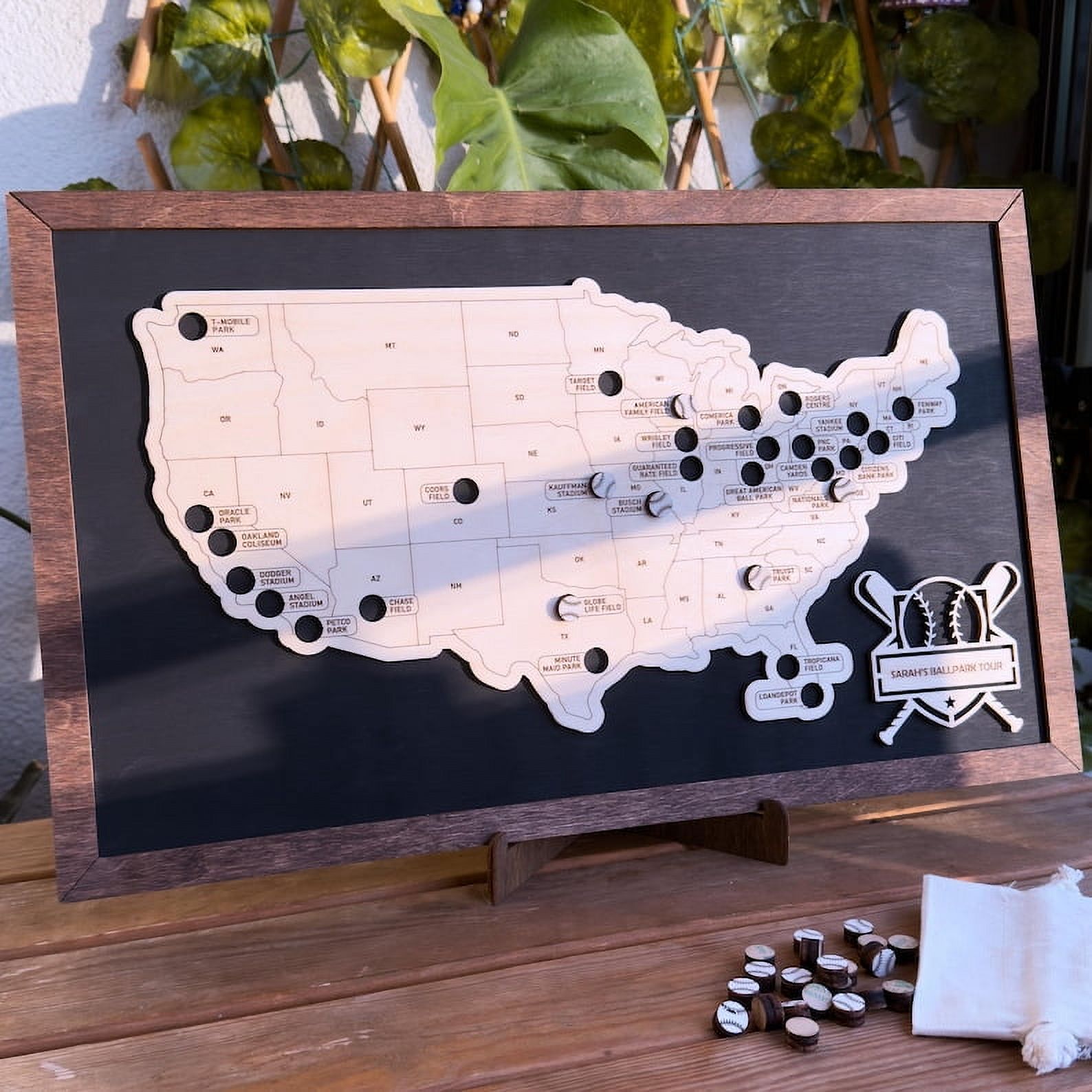 MLB Stadium Map, Baseball Stadium Map, Baseball gift, Stadium Tracker ...