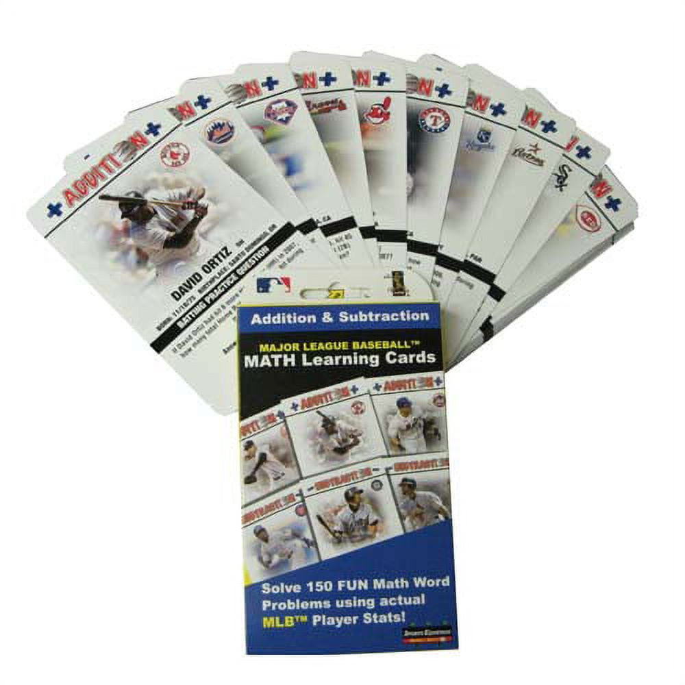 MLB Stats Math Learning Cards - Addition and Subtr - Walmart.com