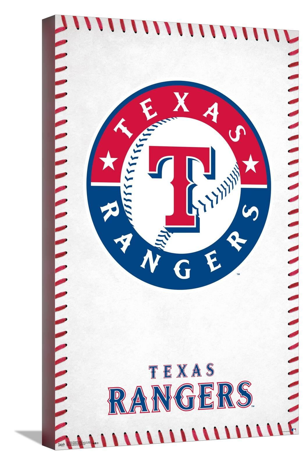 MLB Texas Rangers - Logo 17 Canvas Wall Poster, 14.725" x 22.375" - Walmart.com
