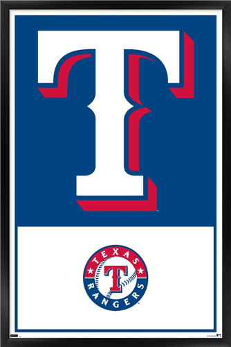 MLB Texas Rangers - Logo 22 Wall Poster, 14.725" x 22.375" Framed ...