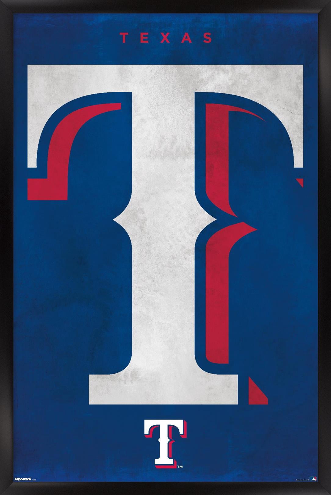 MLB Texas Rangers - Logo 25 Wall Poster, 22.375" x 34" Framed - Walmart.com