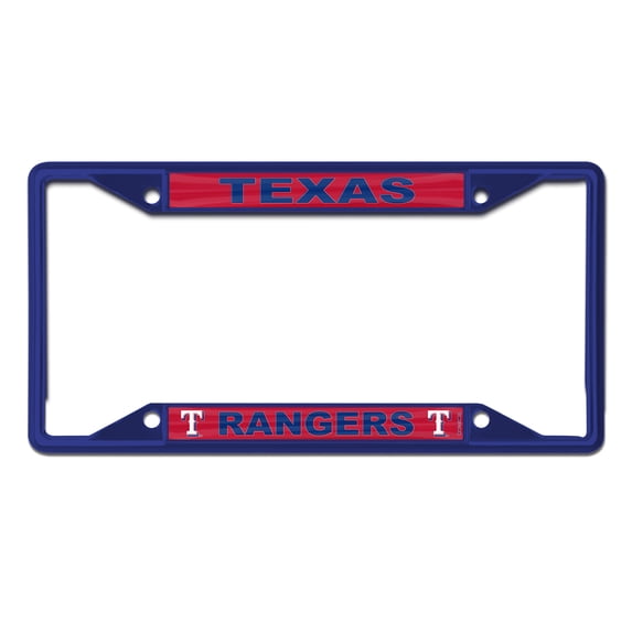 MLB Texas Rangers Team Colored Small Over Small License Plate Frame ...