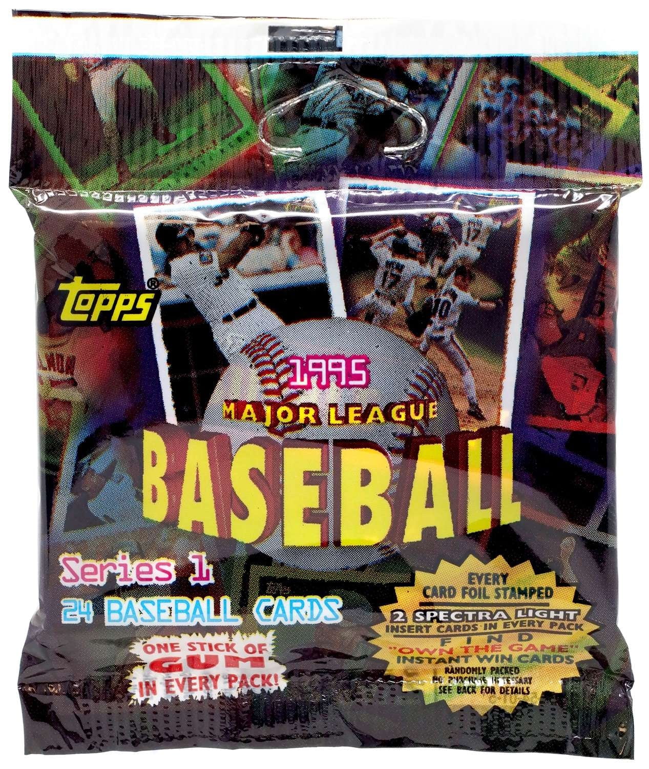 MLB Topps 1995 Series 1 Baseball Trading Card JUMBO Pack (24 Cards ...