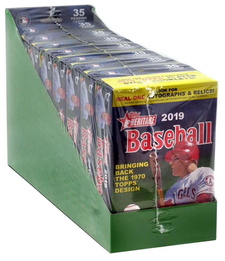 MLB Topps 2019 Heritage Baseball Trading Card HANGER Tray (8 Decks ...