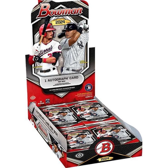 MLB Topps 2024 Bowman Baseball Trading Card Hobby Box (24 Packs per Box ...