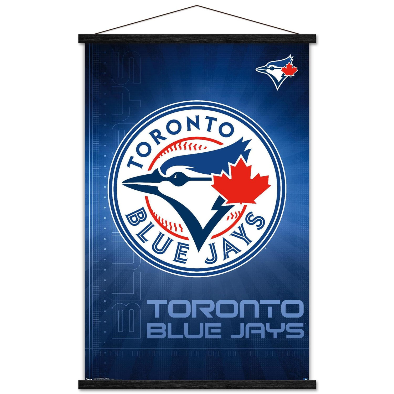 MLB Toronto Blue Jays - Logo 16 Wall Poster with Wooden Magnetic Frame ...