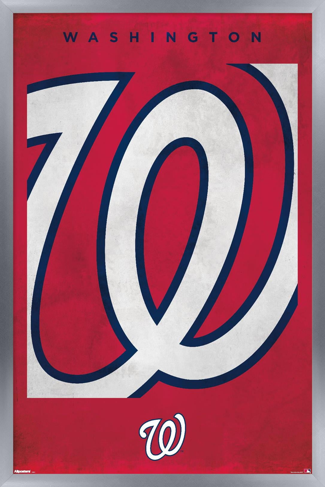 MLB Washington Nationals - Logo 25 Wall Poster, 22.375" x 34" Framed ...