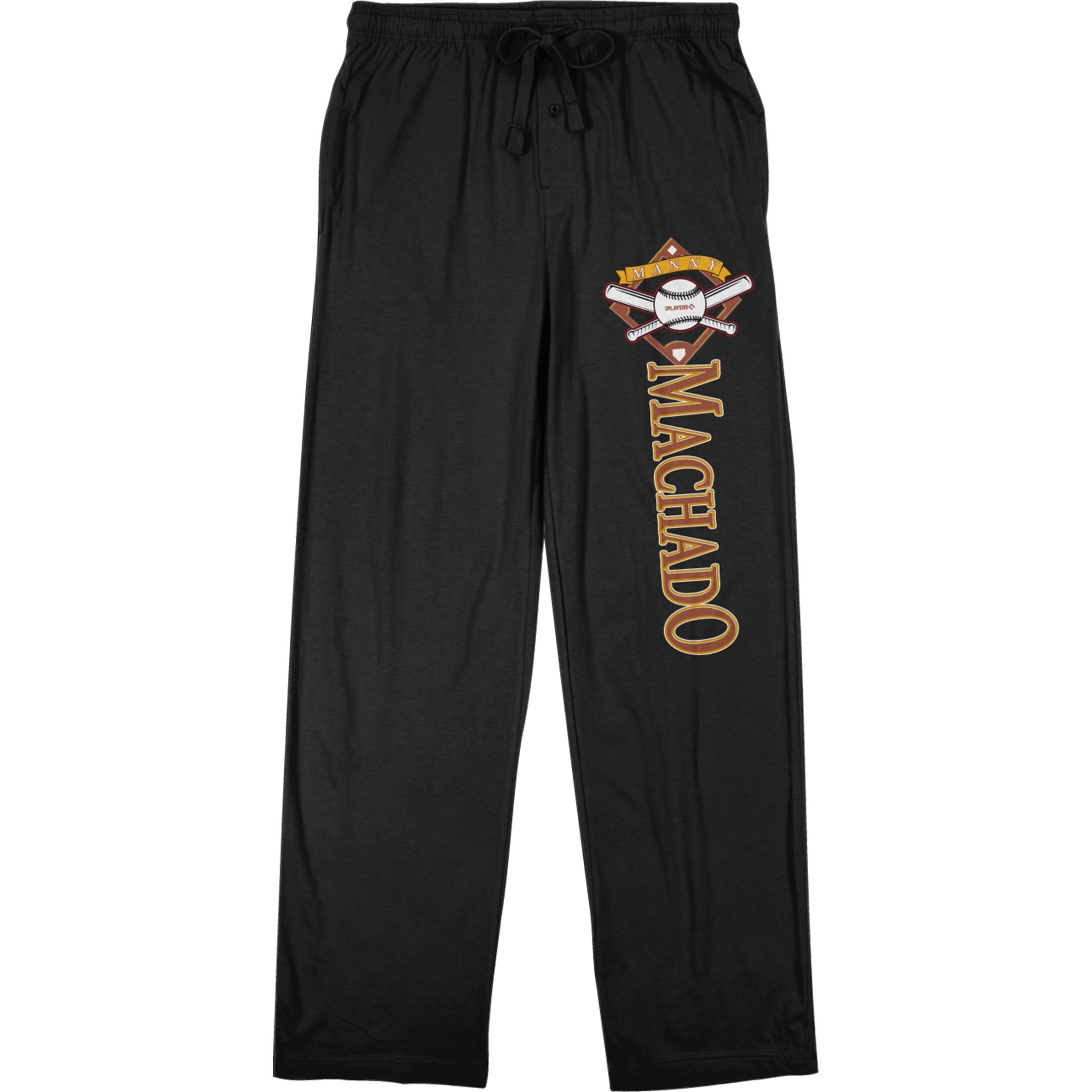MLBPA Manny Machado Baseball Equipment Adult Black Sleep Pajama Pants ...