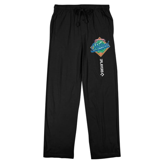 MLBPA Shohei Ohtani Baseball Field Adult Black Sleep Pajama Pants-Small ...