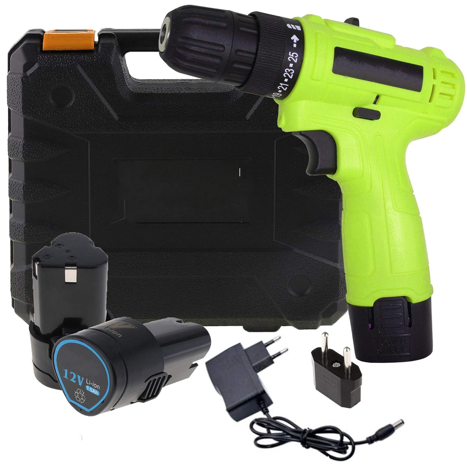 MLD Wireless screwdriver drill machine 10mm keyless chuck with two ...