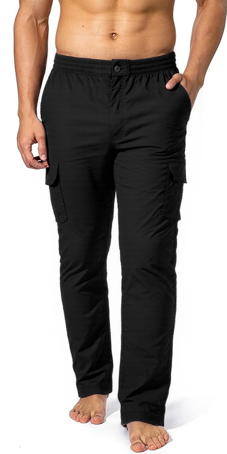MLDRA Men's Cargo Work Pants Jogger Trousers Relaxed Fit Slacks ...