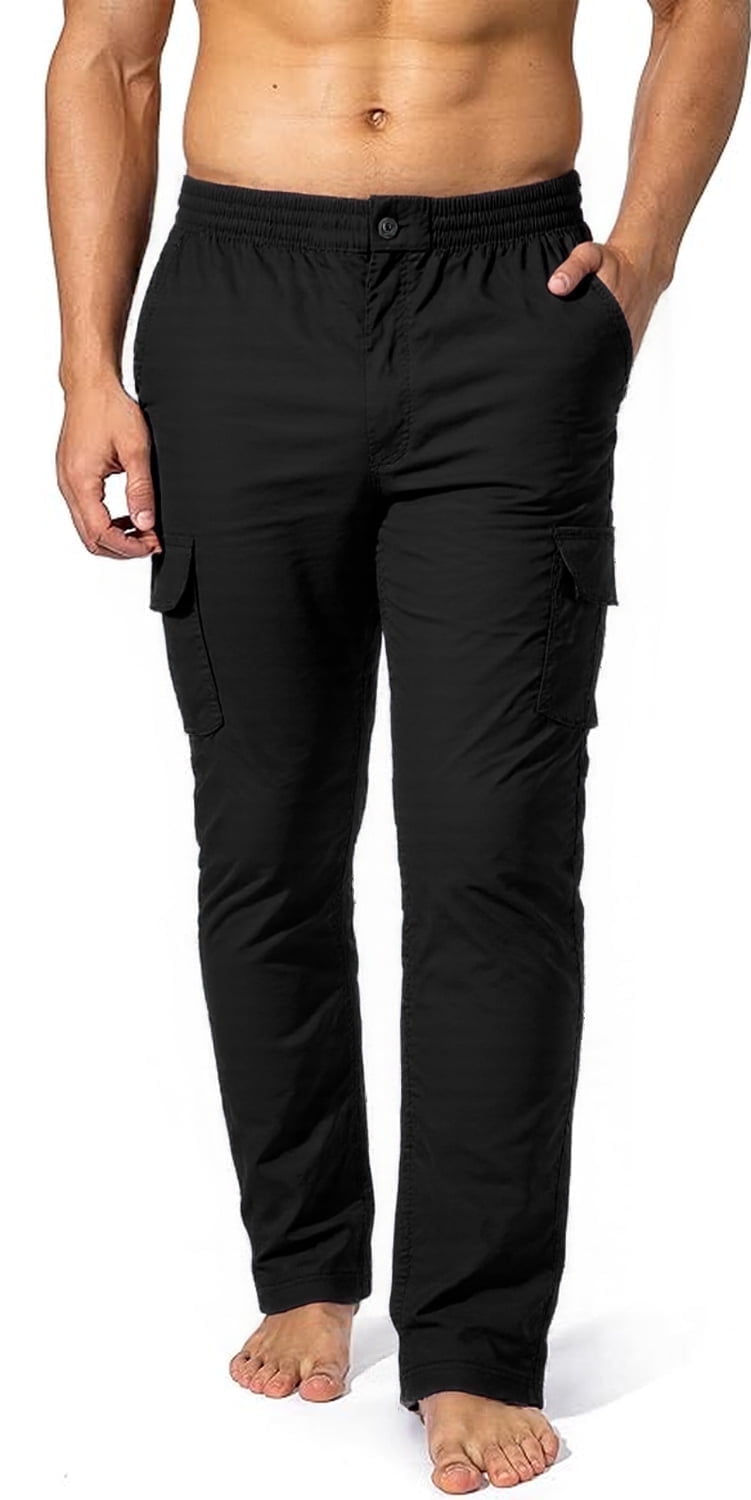 MLDRA Men's Cargo Pants Trousers Relaxed Fit Work Slacks Straight Leg ...