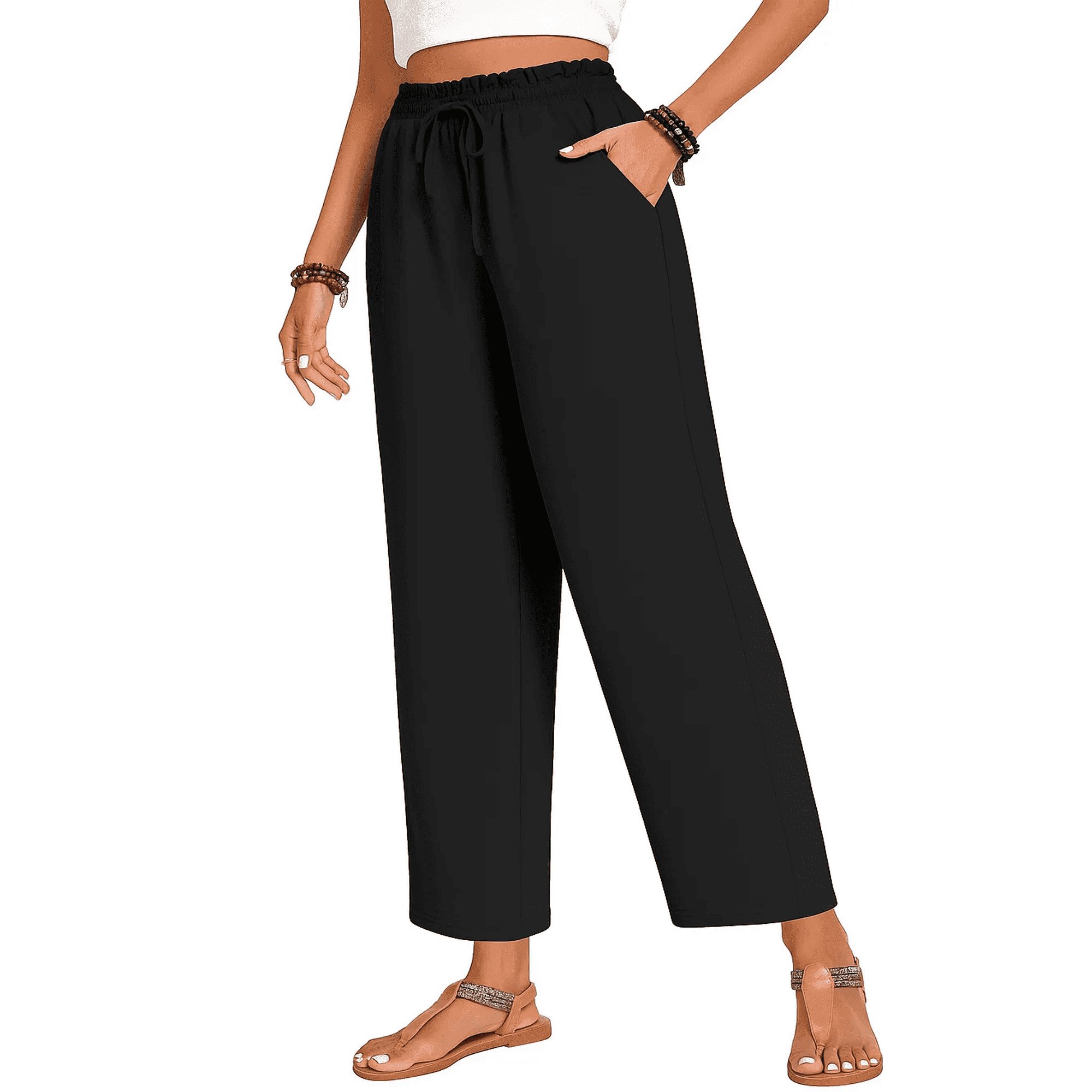 MLDRA Women’s Wide Leg Pants Yoga Palazzo Sweatpants Lounge Work Pajama ...