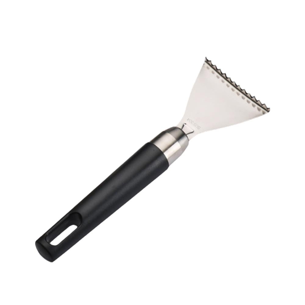 MLEHN 304 Stainless Steel Fish Scale Remover Wood Handle Tool Fish ...