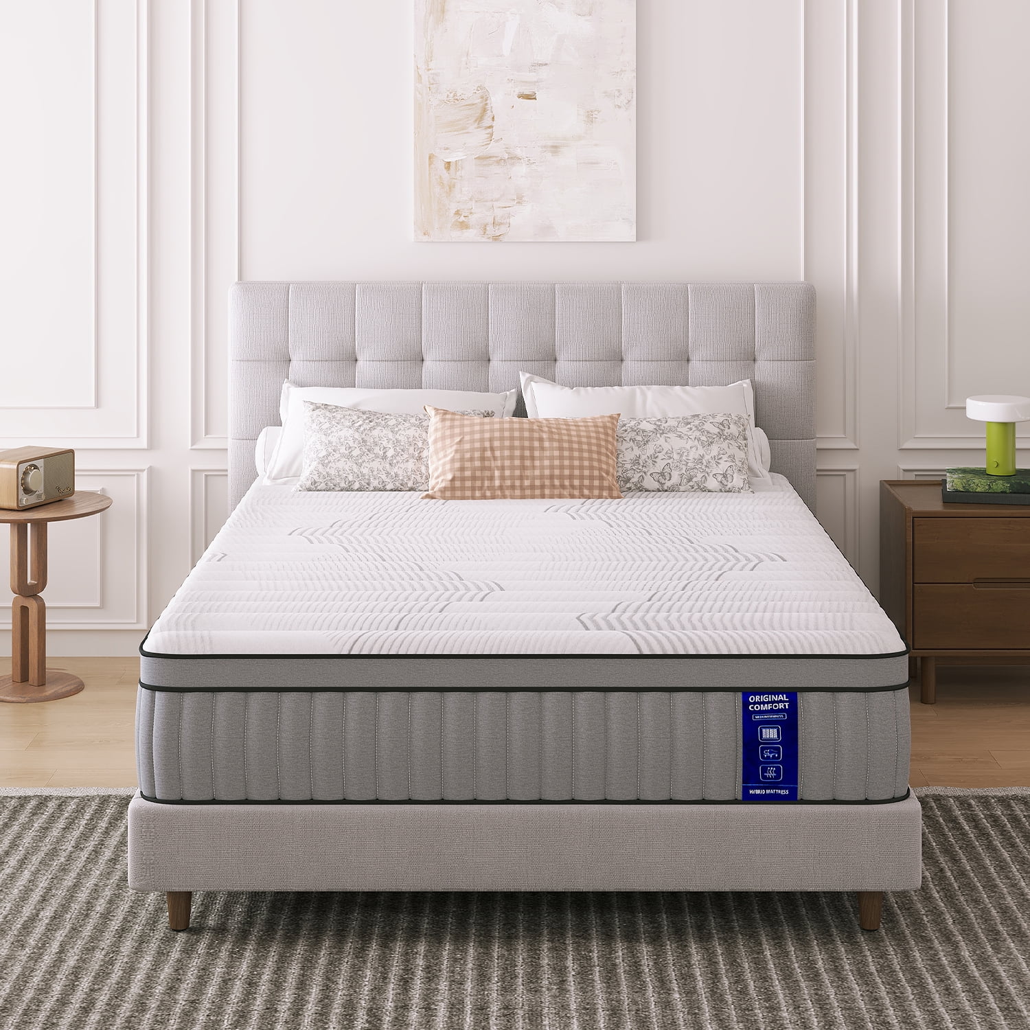 MLILY 14 inch Twin Hybrid Mattress in a Box, Cooling Gel Infused Memory ...