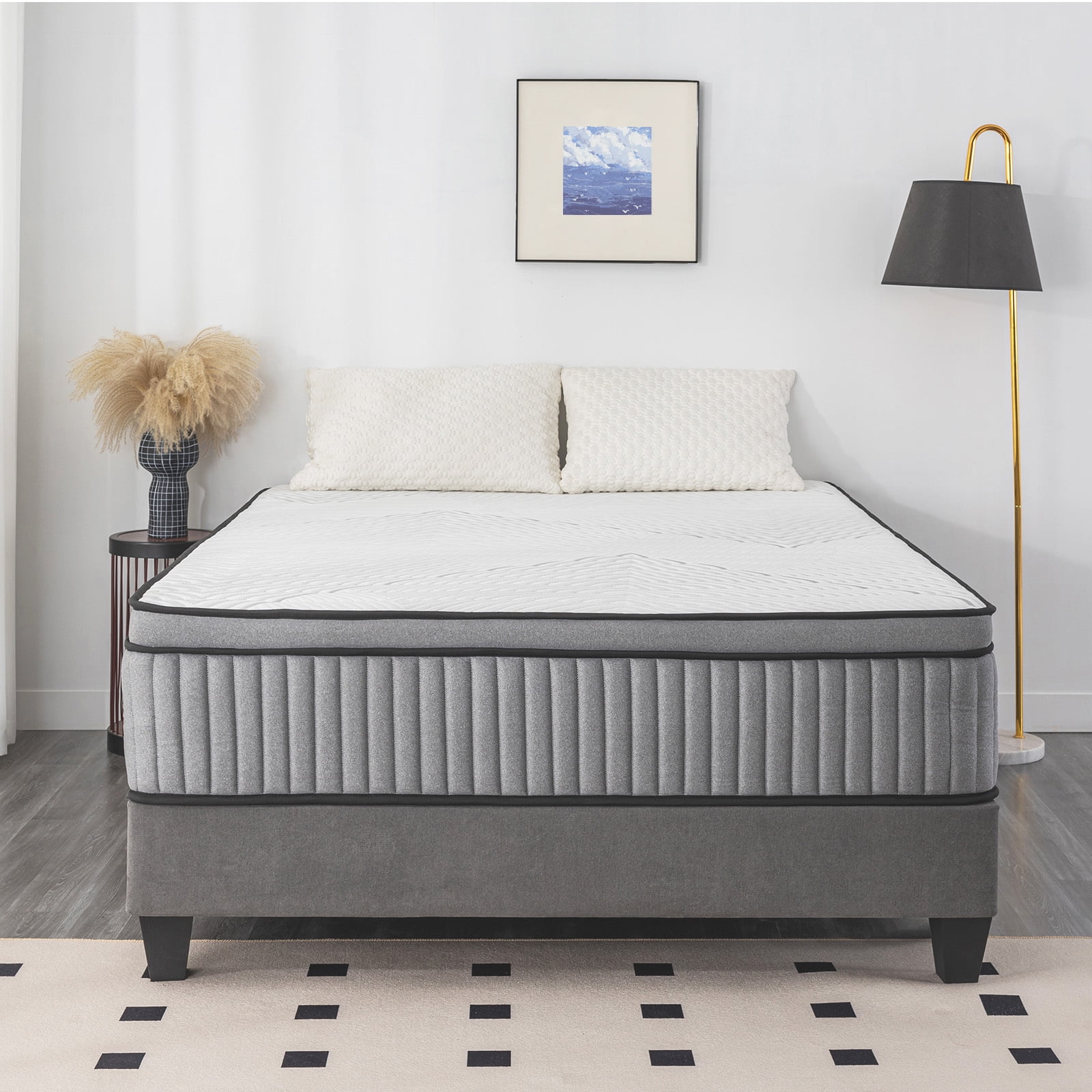 MLILY 14inch Twin Hybrid Mattress in a box, Cooling Gel infused Memory ...