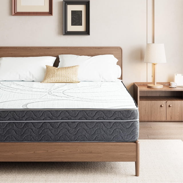 MLILY EGO 10" Cal King Mattress Hybrid Mattress of Gel Memory Foam and ...