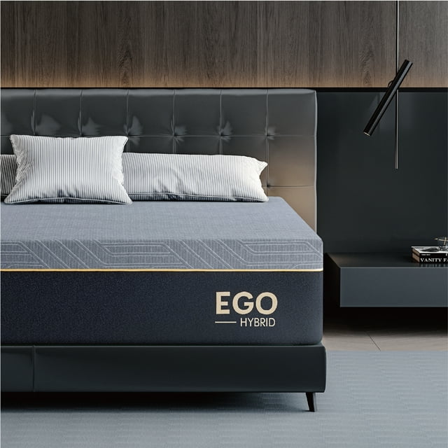 MLILY Ego Black 12 inch Twin XL Size Hybrid Mattress with Memory Foam ...