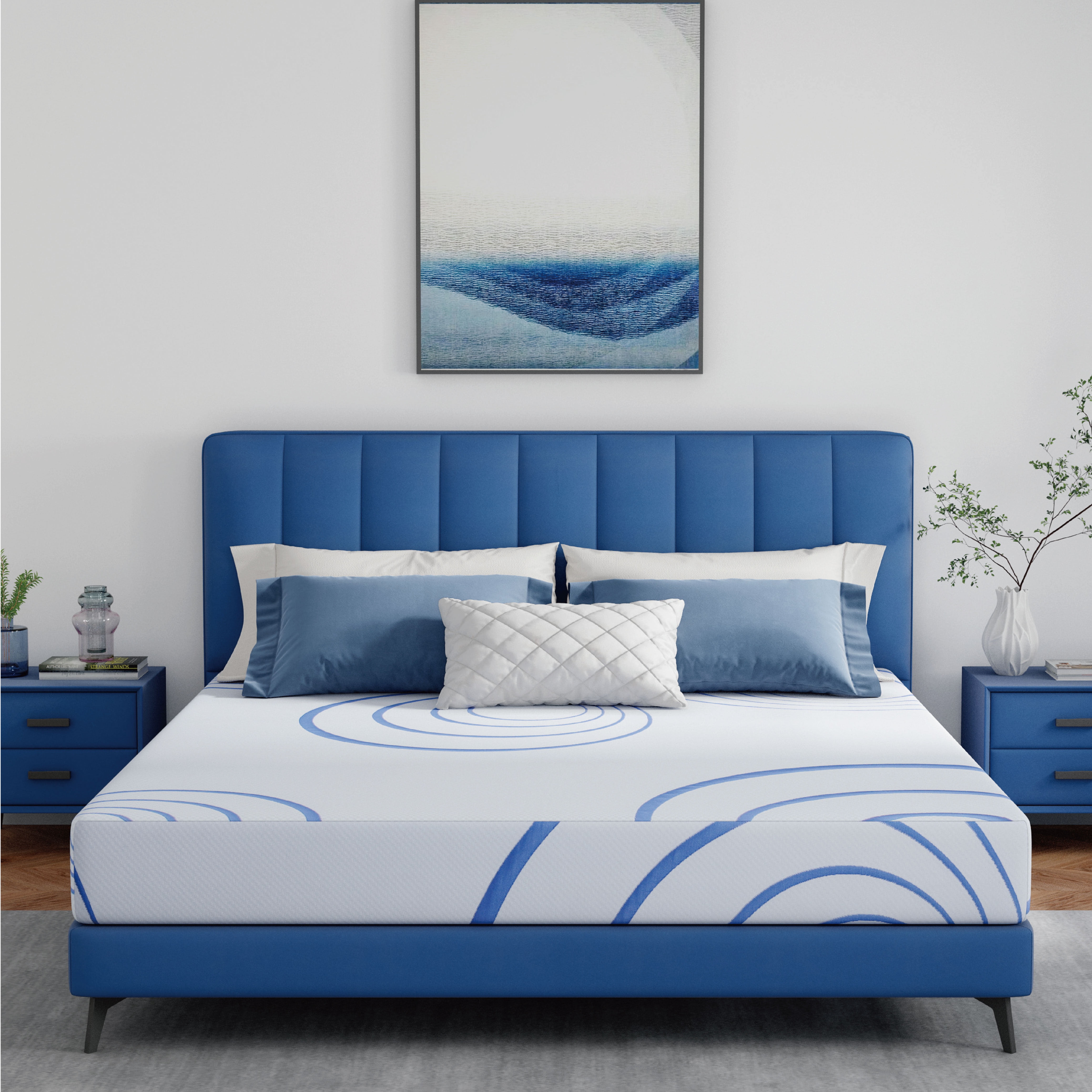 MLILY Ego Charcoal 8 inch Gel Memory Foam Twin XL Mattress, Medium ...