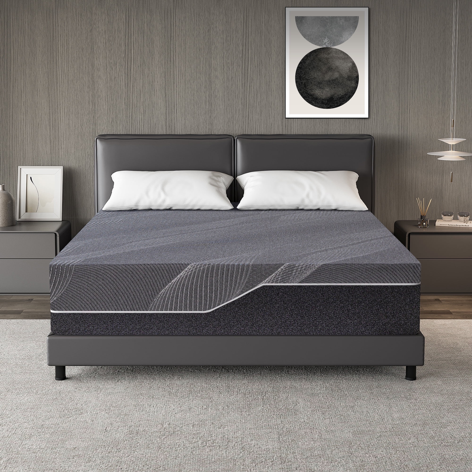 MLILY Ego GT 14 inch Full Size Mattress, Cooling Gel Memory Foam Mattress in a Box, Medium ...