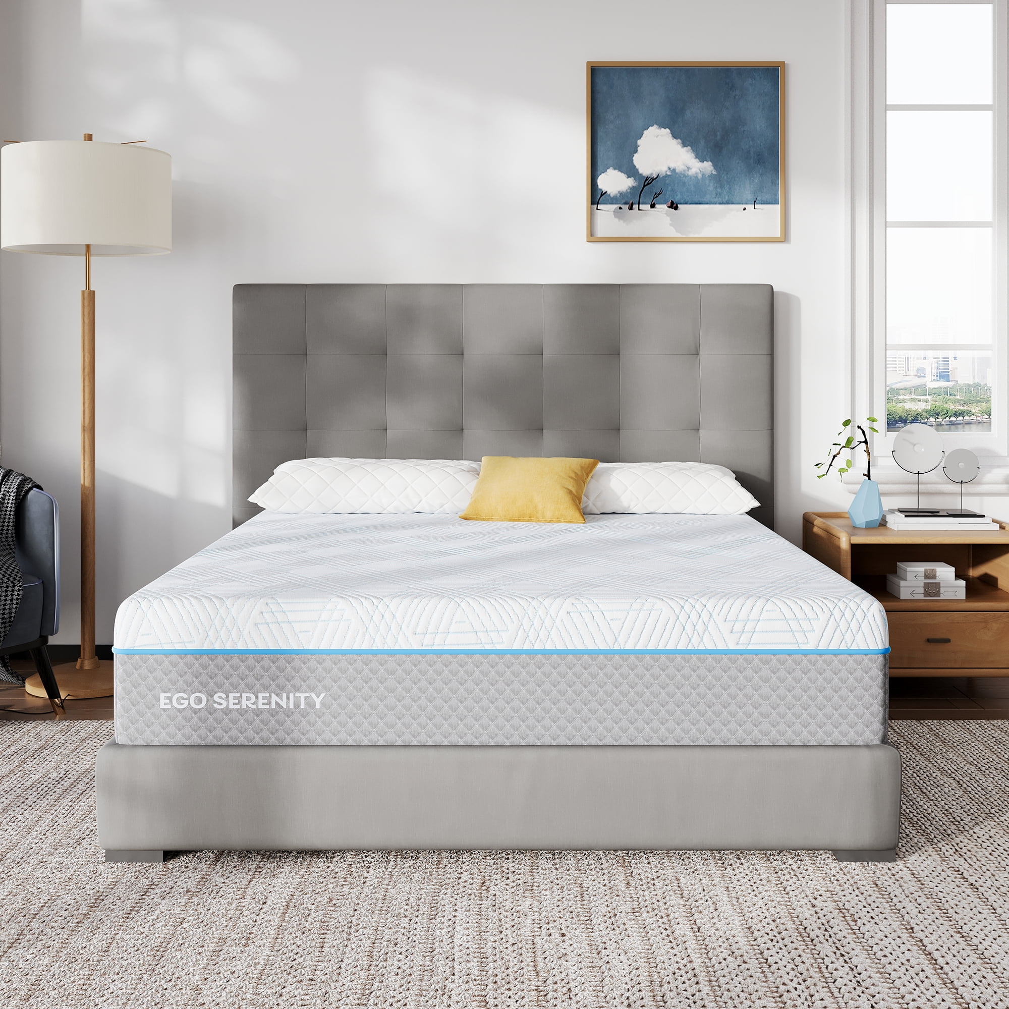 MLILY Ego Serenity Queen Mattress, 14" Gel Memory Foam Mattress in a Box, Medium - Walmart.com