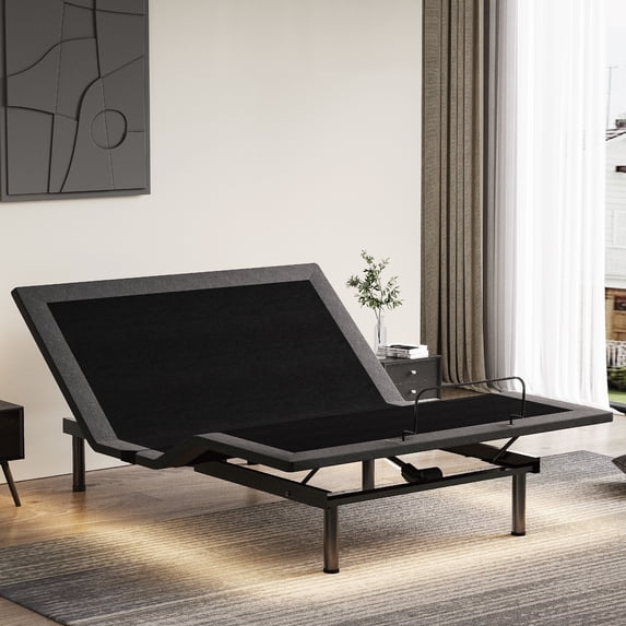 MLILY King Size Bed Frame with Wireless Remote Control and Adjustable ...