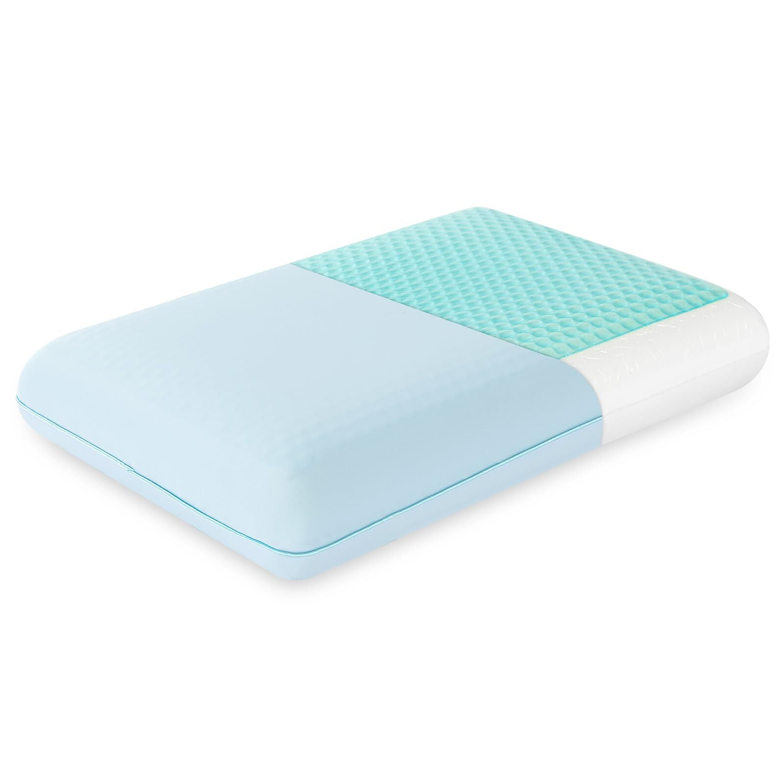 EGOHOME Memory Foam Pillow, Cooling Gel Bed Pillow, Queen, Blue ...