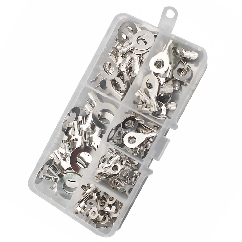 MLINS 1 Box of 150PCS Terminals Tinned Annular Cable Lug Wire Connector ...
