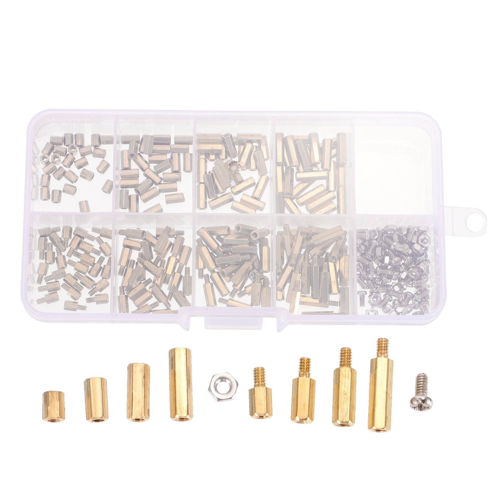 MLINS 1 Box of 300Pcs Standoff Kit Copper Standoff Kit Spacer Screw Nut ...