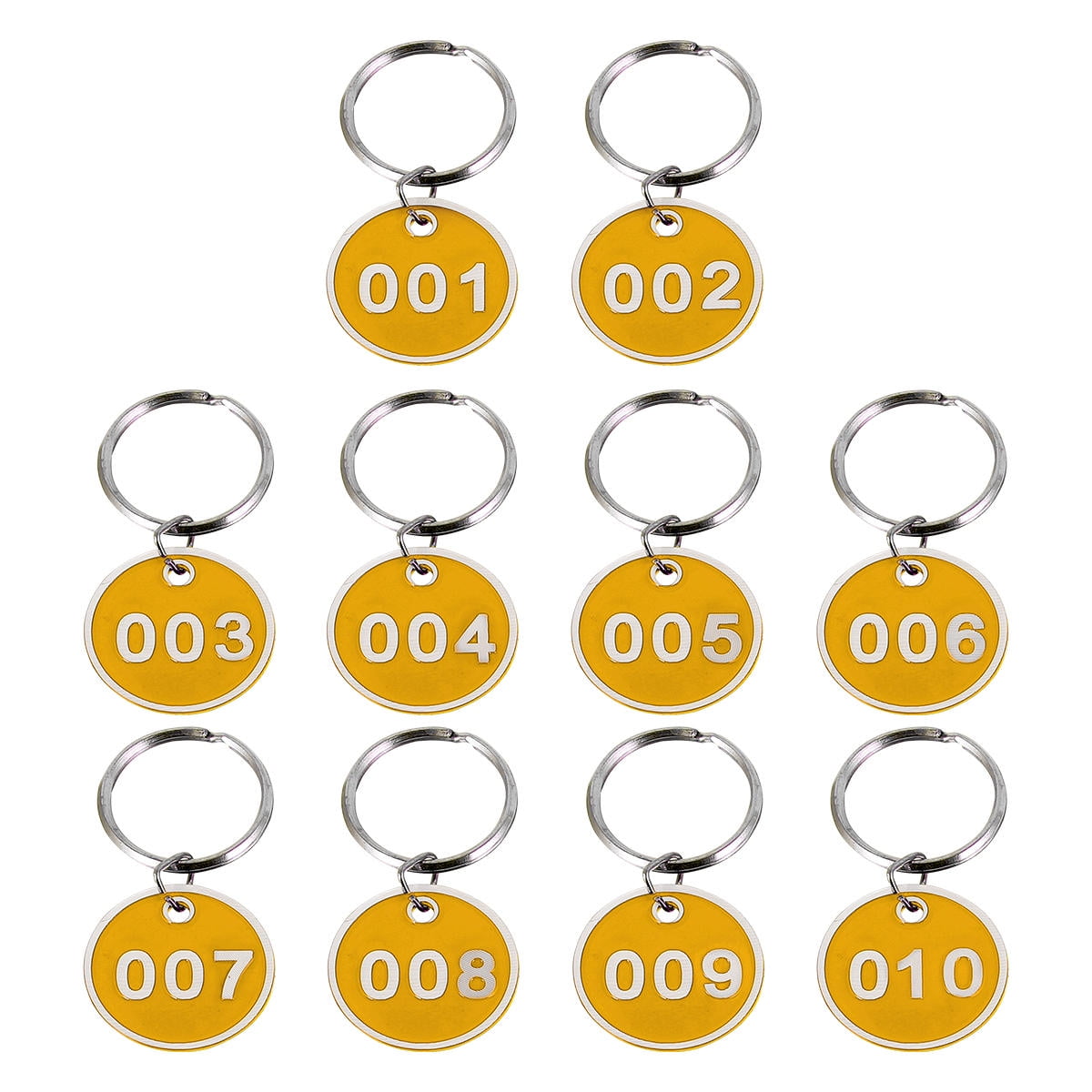 MLINS 1 Pack of 10 Key Tags with Ring Numbered ID Keychain from 1 to 10 ...