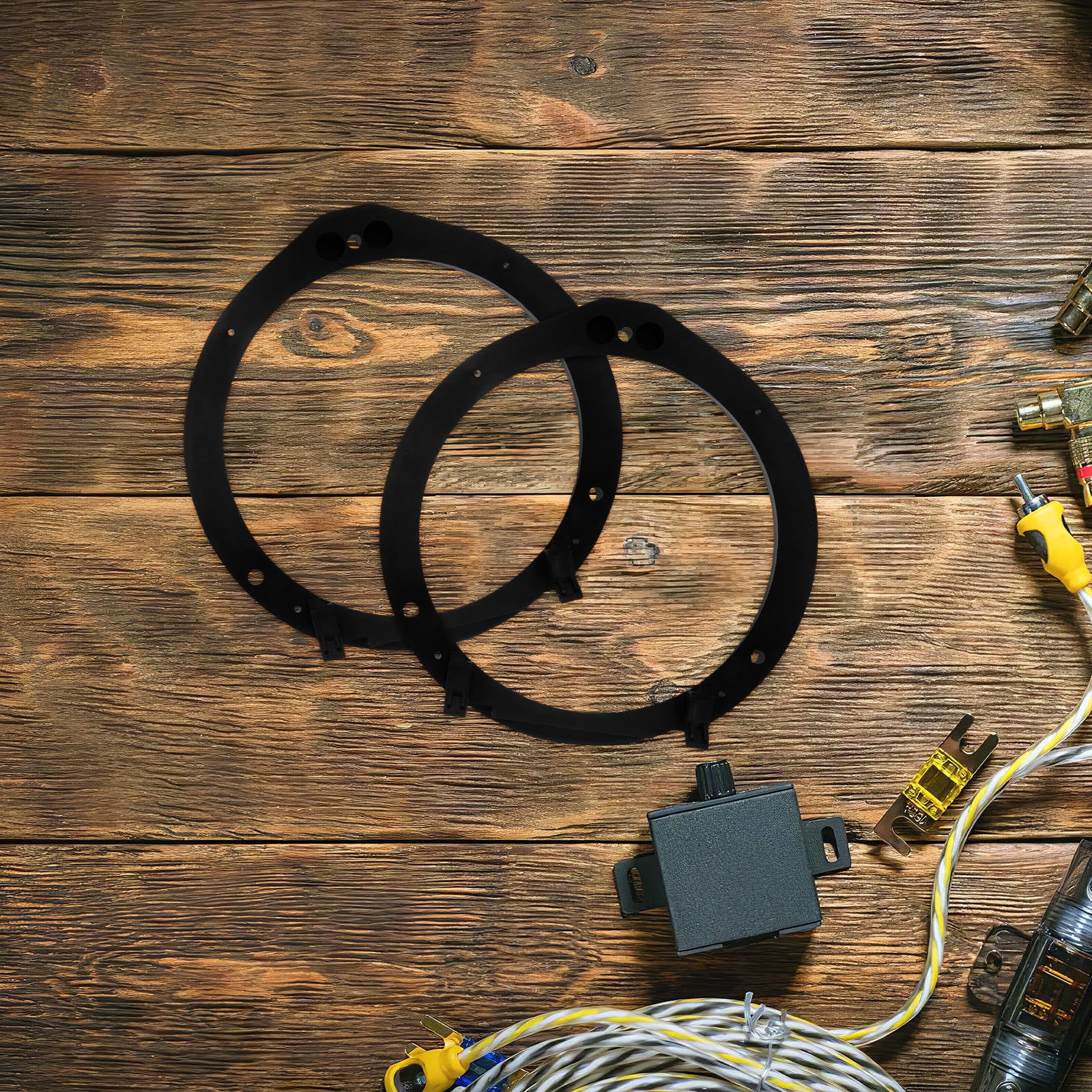 MLINS 1 Pair Front Door Speaker Spacer Rings Car Audio Speaker Mounting ...