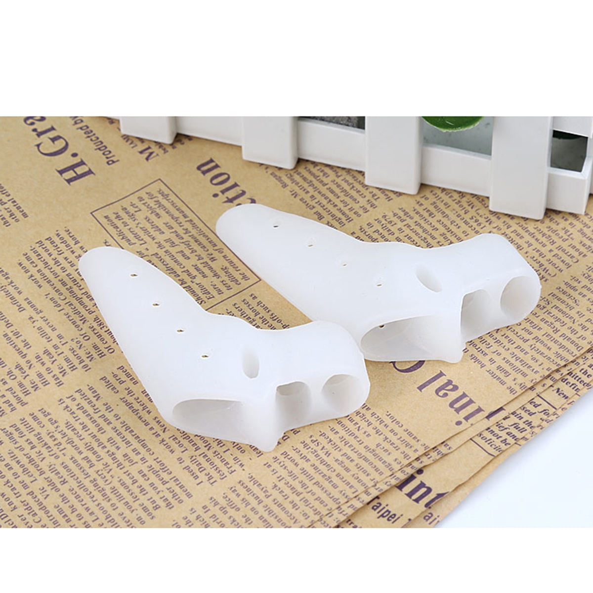 MLINS 1 Pair of Gel Toe Separator Silicon Toe Spacer Hallux Corrector ...