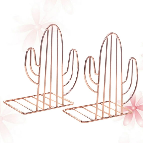 MLINS 1 Pair Heavy Duty Metal Bookends Wrought Iron Book Storage Rack ...