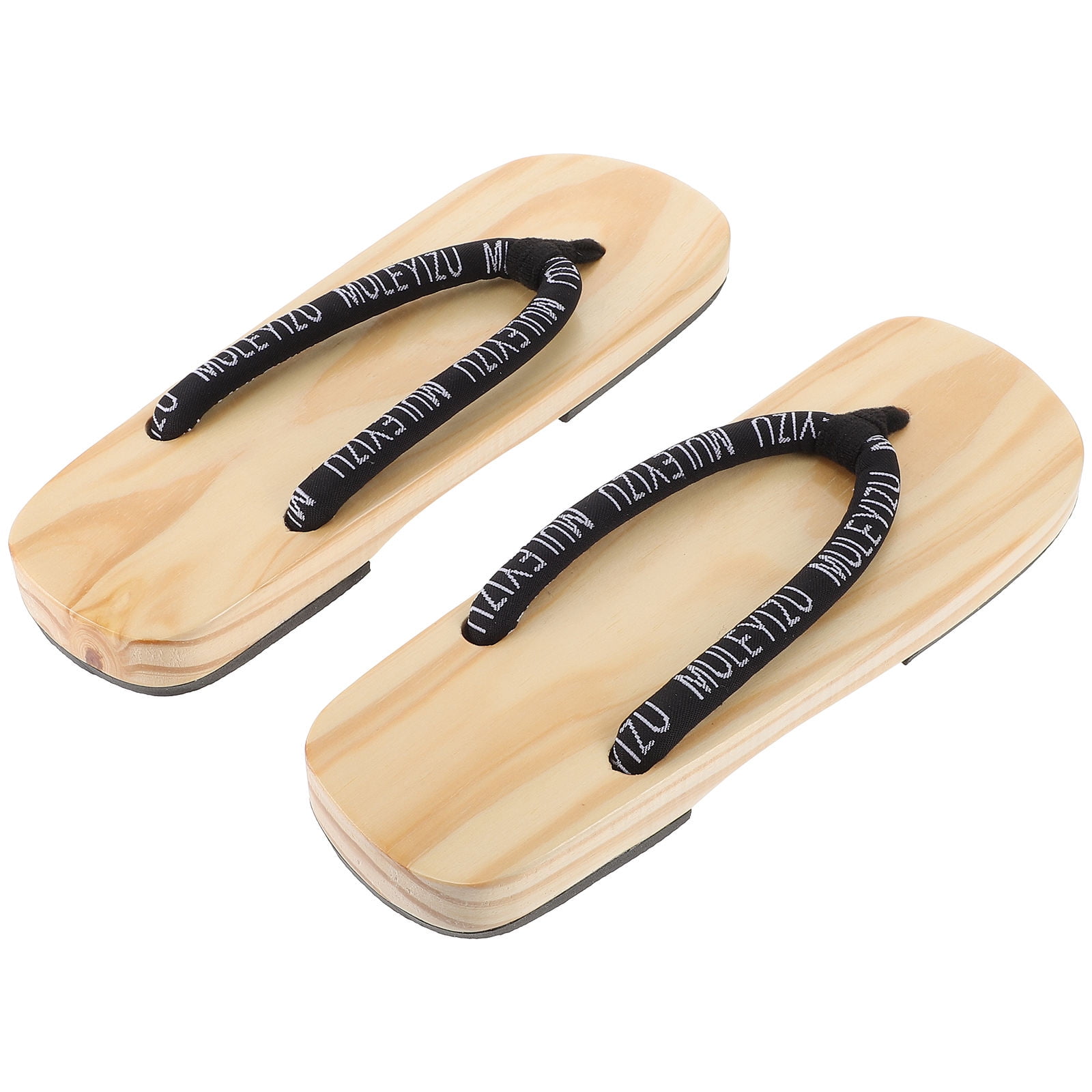 MLINS 1 Pair Japanese Men Wooden Traditional Kimono Sandals Clogs ...