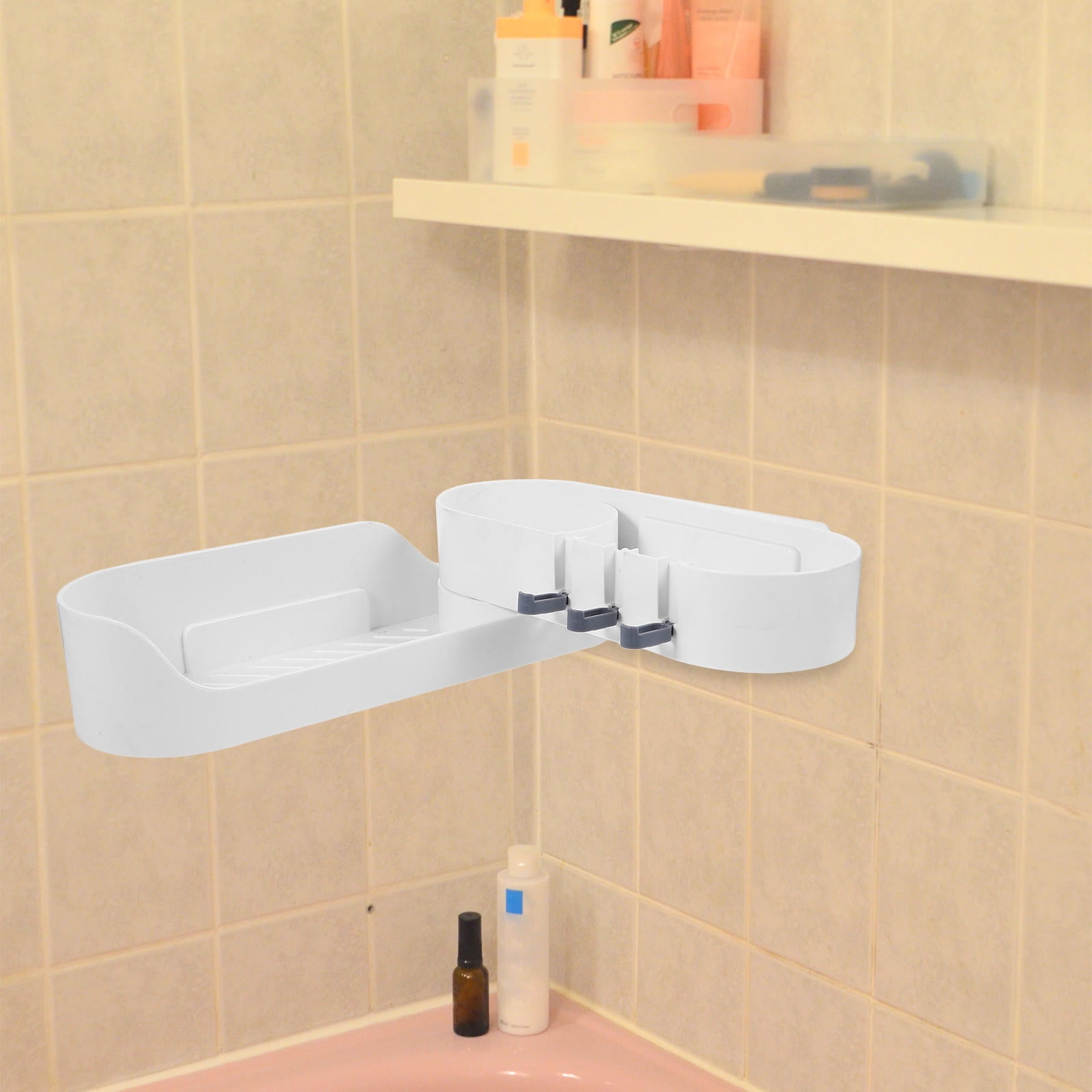 MLINS 1 Pc Convenient Hanging Soap Storage Shelf for Restroom White ...